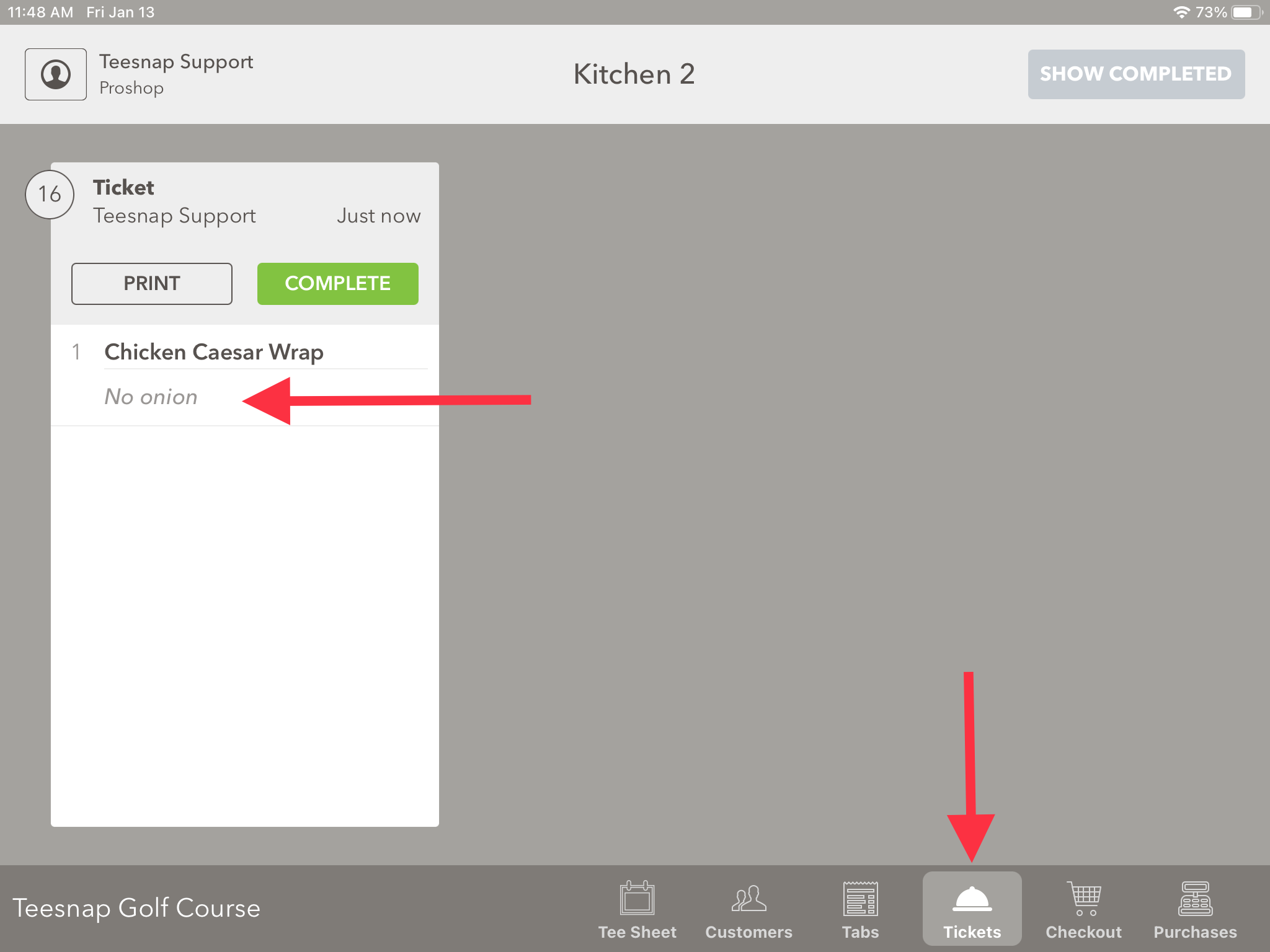 How to add a Custom Modifier Note